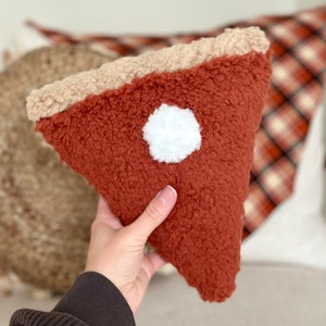 Plush Sherpa Pumpkin Pie Mini Decor Pillow - Sherpa Pillow, Pie Pillow ...