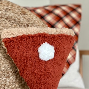 Plush Sherpa Pumpkin Pie Mini Decor Pillow - Sherpa Pillow, Pie Pillow ...