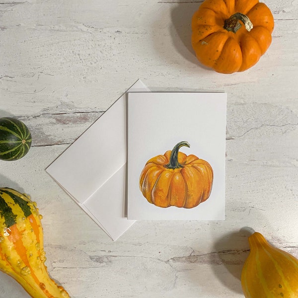 Pumpkin Greeting Card - Etsy