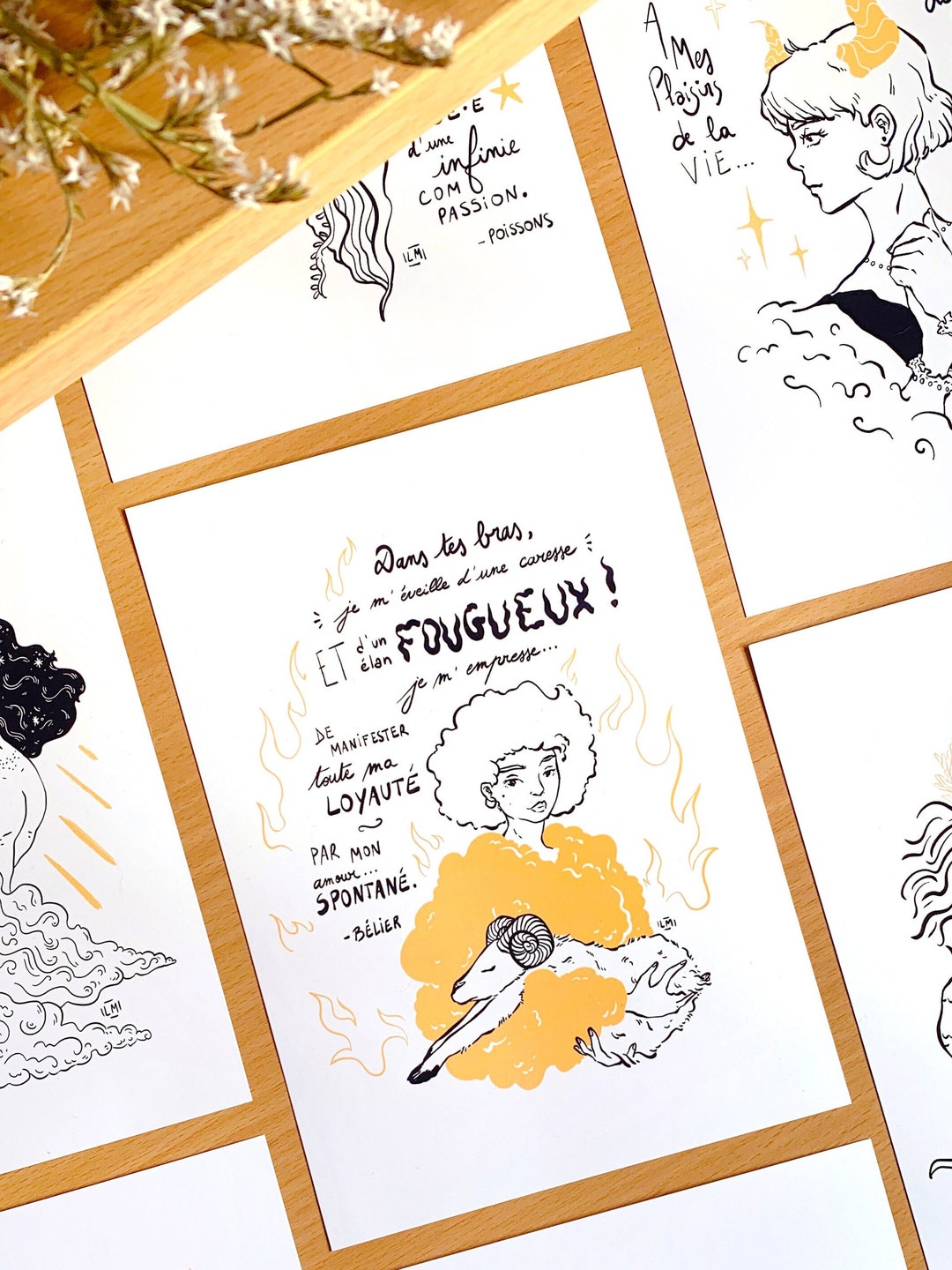 Astro Signs Illustration A4/A5/A6 aquarius, Pisces, Aries, Taurus ...