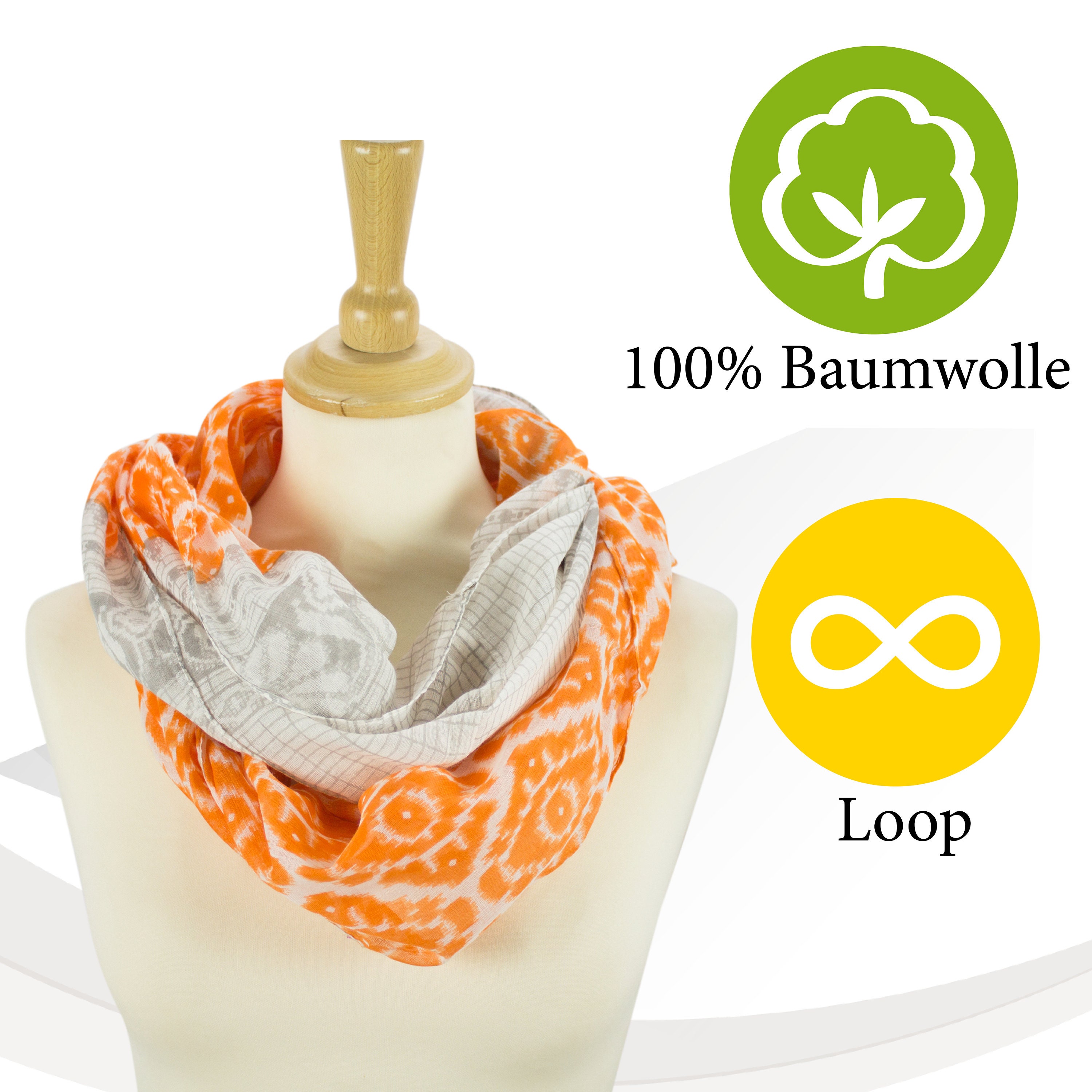 Baumwolle Loop Schal Sommer Loop Schal Damen Loop Schal - Etsy.de
