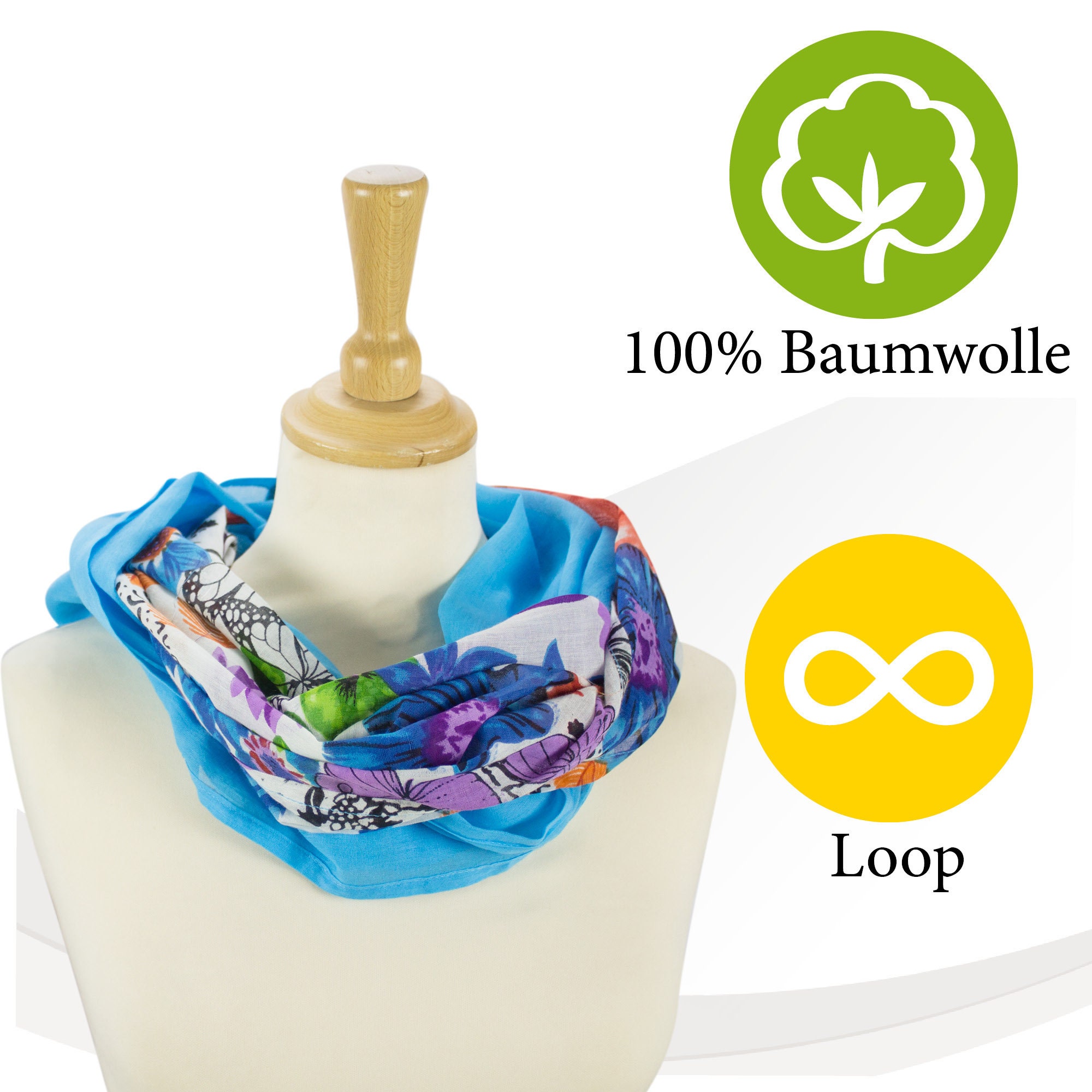 Baumwolle Loop Schal Sommer Loop Schal Damen Loop Schal - Etsy.de