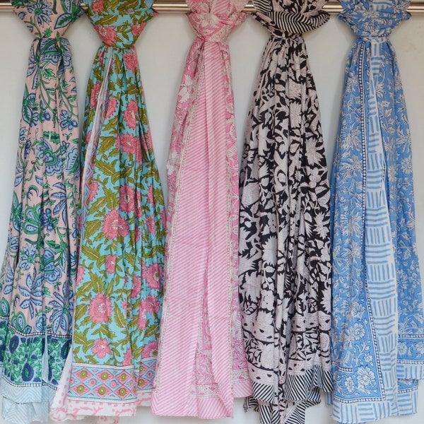 Beach Cover Up, Cotton Sarong, Beach Pareo, Hand Block Print - Etsy