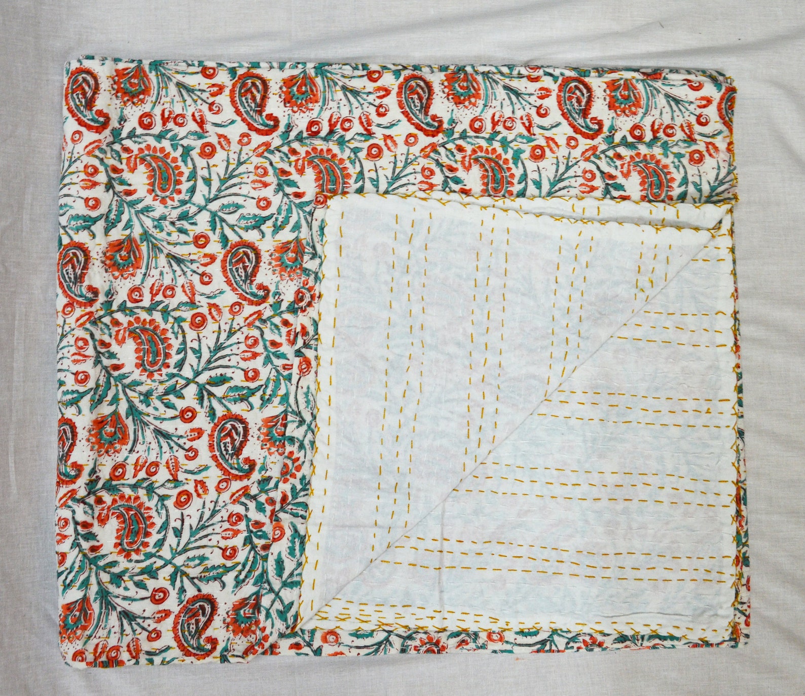 New Indian Pure Cotton Traditional Bedding Bed - Etsy