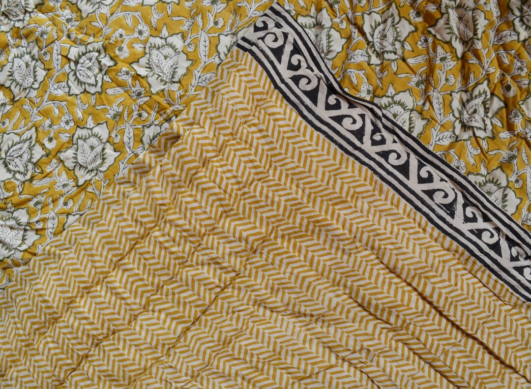 Jaipuri Razai Indian Organic Cotton Handmade Block Print Soft Cozy ...