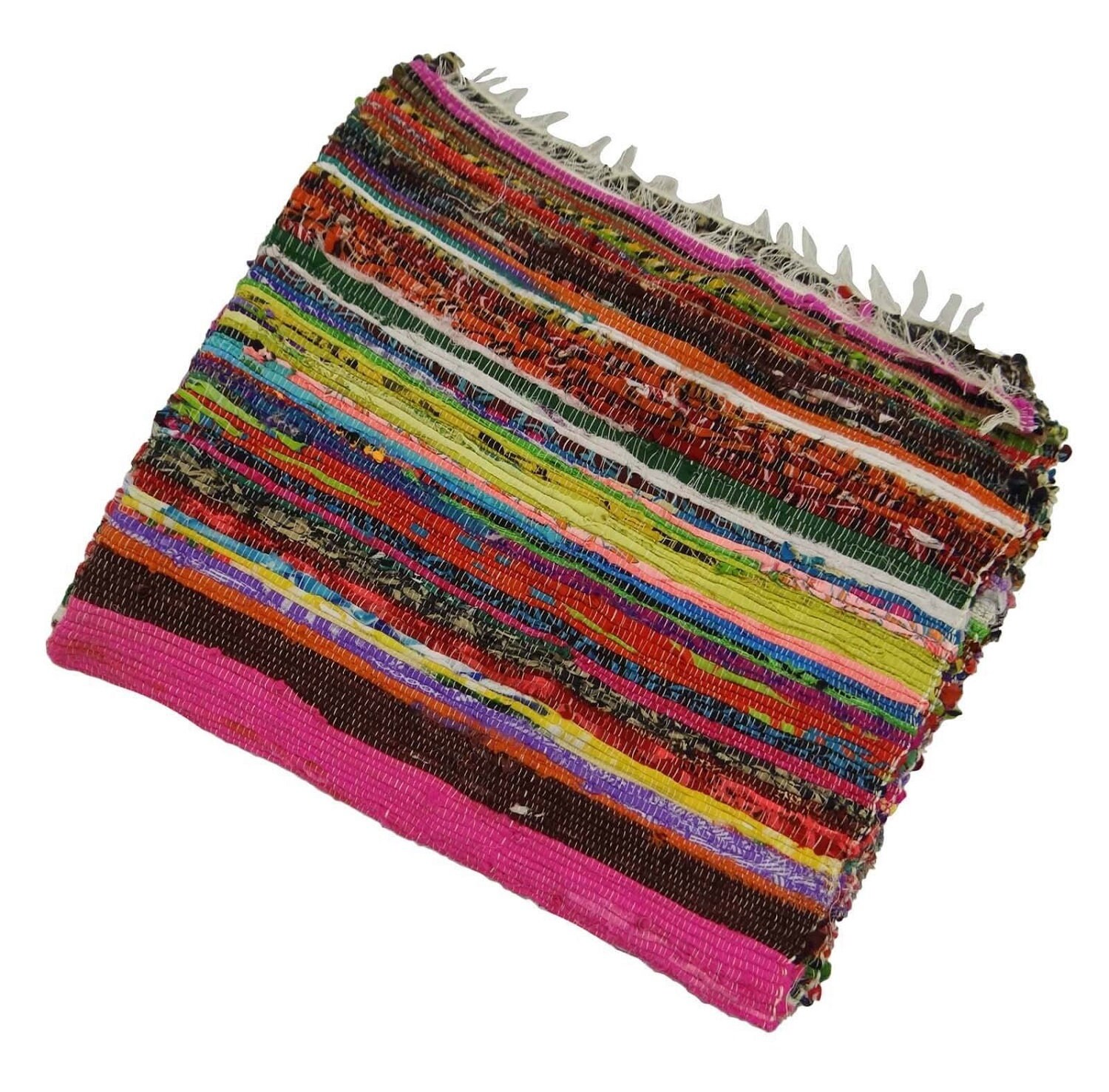 Chindi Indian 100% Cotton Vintage Handmade Reversible Chindi - Etsy UK