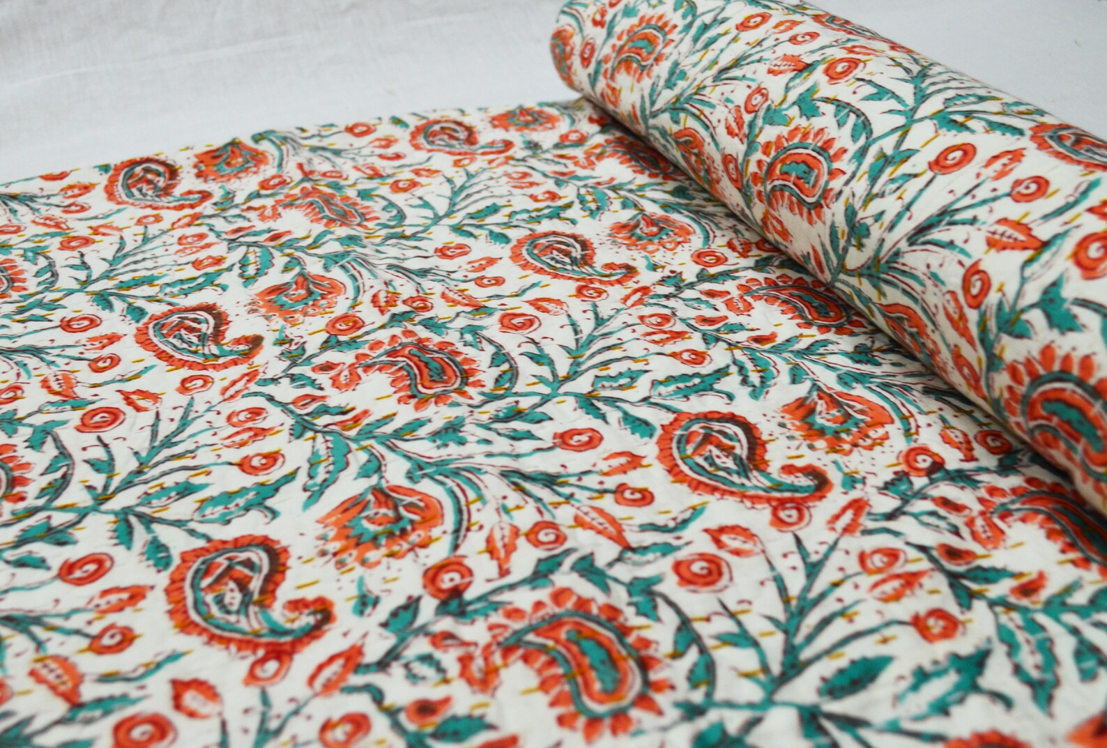 New Indian Pure Cotton Traditional Bedding Bed - Etsy