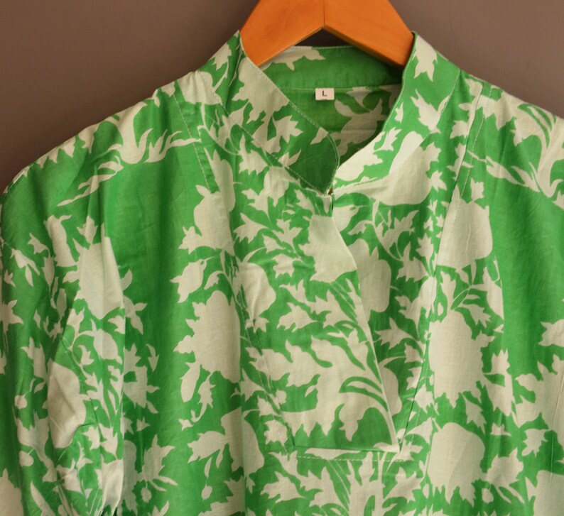 Organic Cotton Women Wear Dress Leaf Block Print Women Long - Etsy