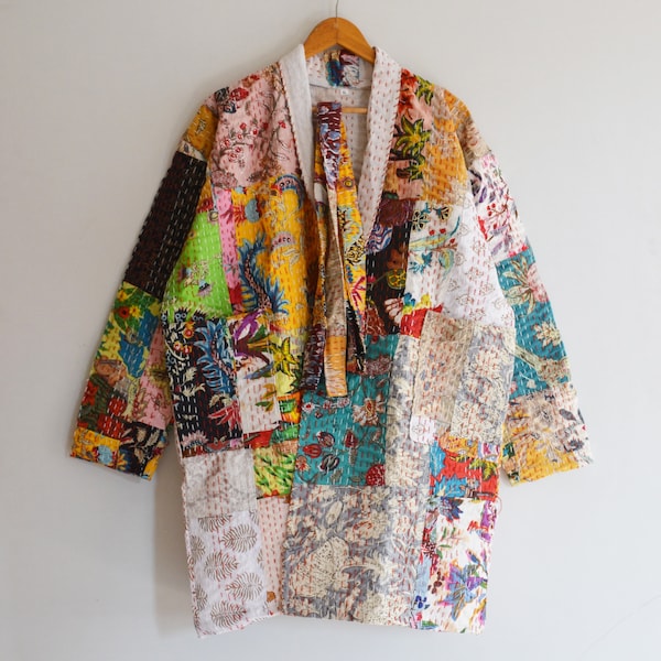 Block Print Patchwork Jacket - Etsy