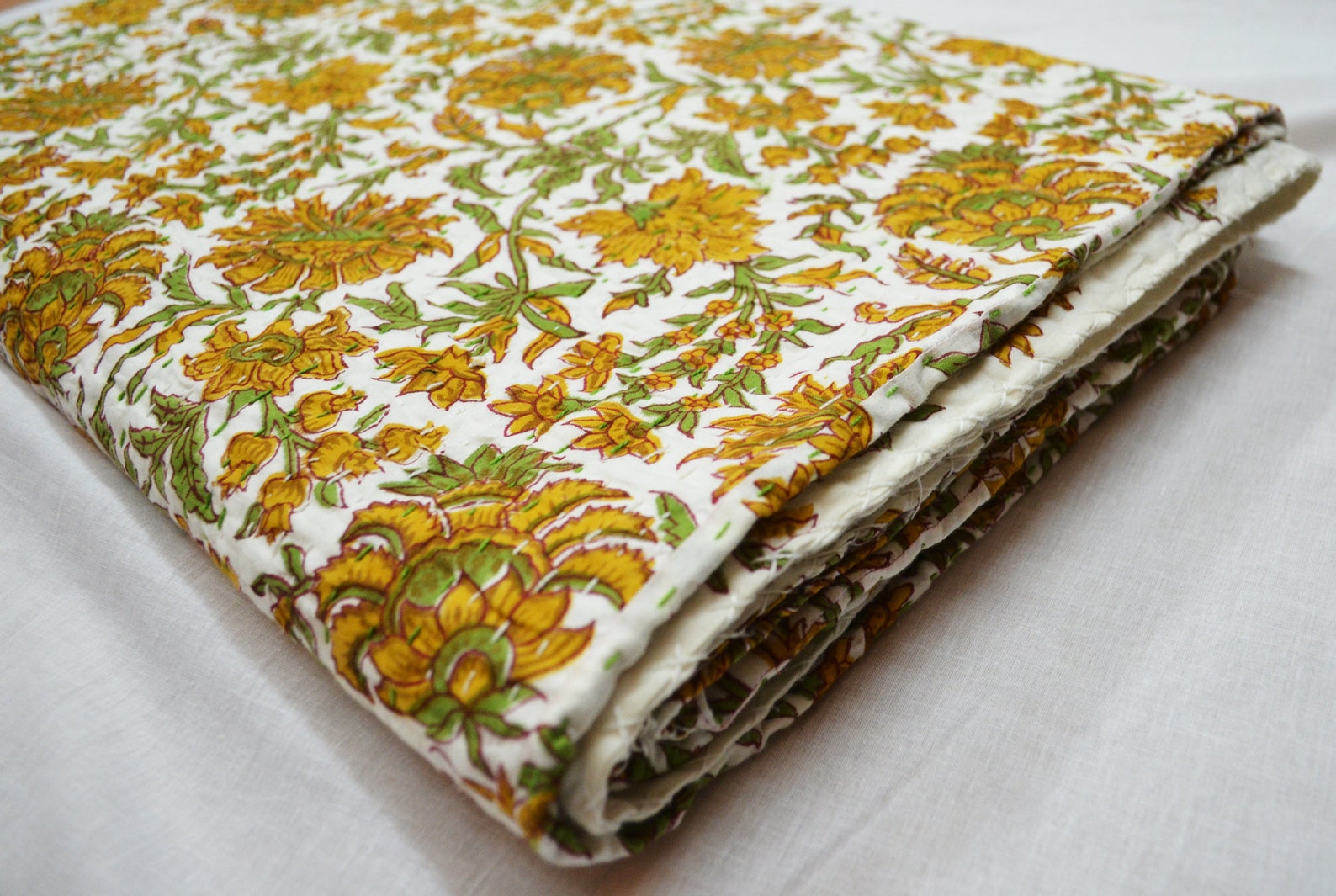 Hand Block Print Cotton Indian Traditional Applique Kantha - Etsy