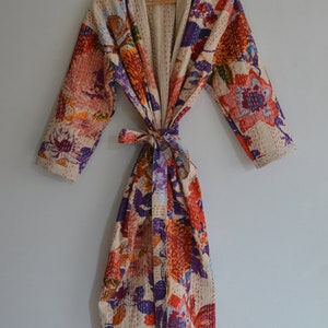 Sale Kimono Cotton Kantha Kimono, Indian Handmade Kantha Quilt Jacket ...