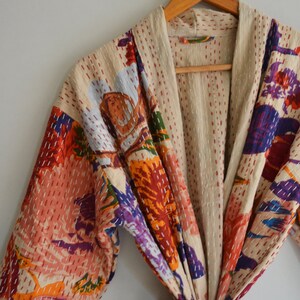 Sale Kimono Cotton Kantha Kimono, Indian Handmade Kantha Quilt Jacket ...