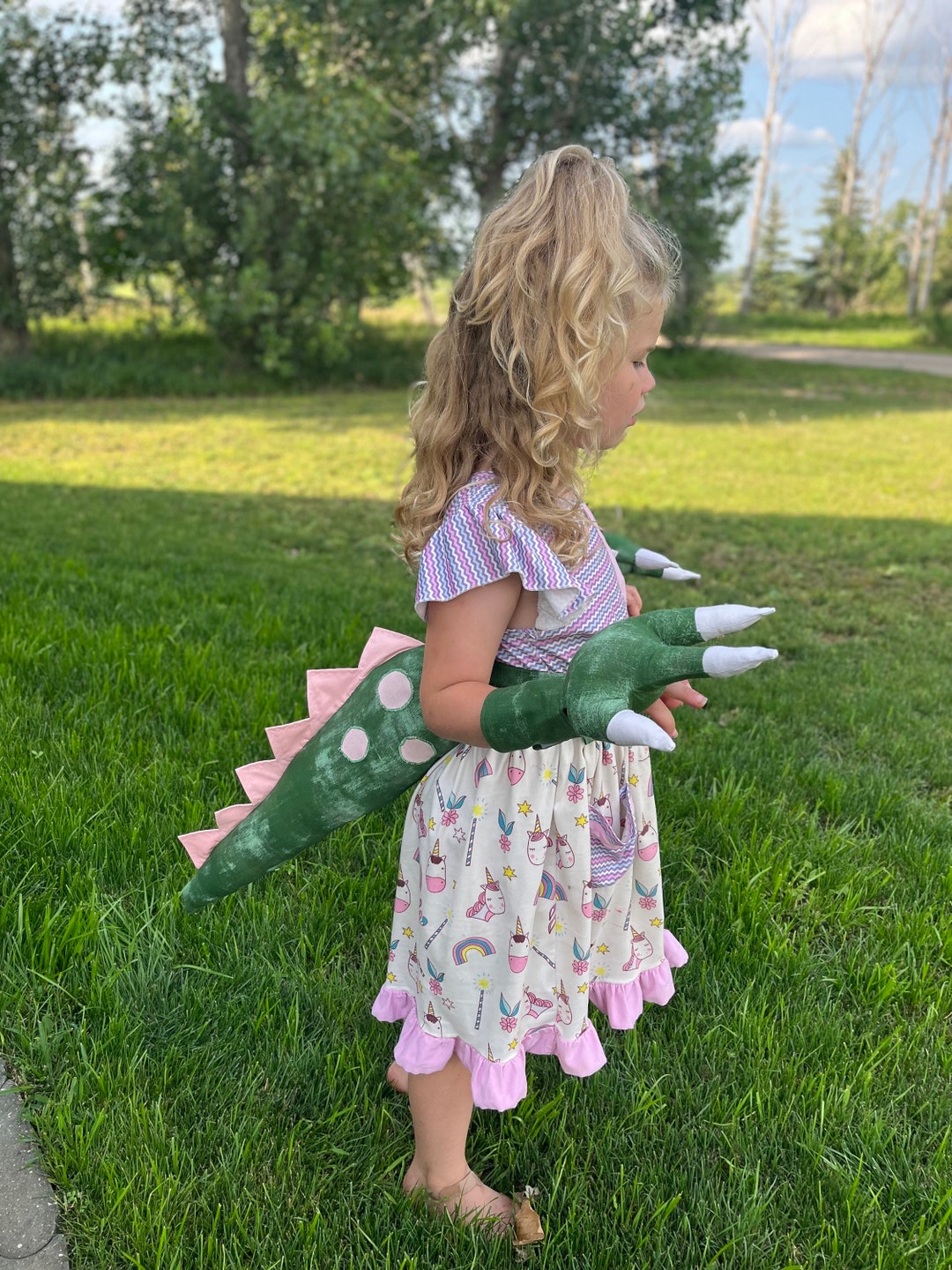 Dinosaur Tail and Claws Costume: Handmade Toddler Dress-up Set - Etsy