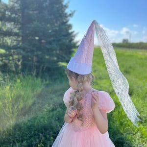 Handmade Cotton Princess Hat With Lace Veil - Kids, Toddler and Adult ...