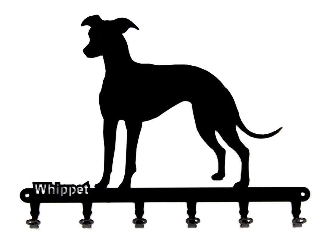 Keyboard/hook Bar Whippet Dog Breeds Keyboard 6 Hooks Metal Black - Etsy