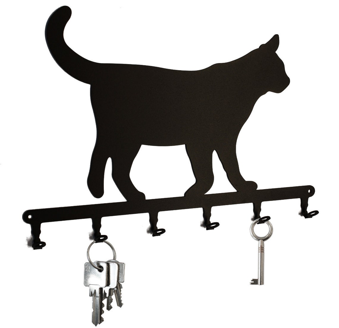 European Shorthair Cat Key Holder Hooks Black - Etsy