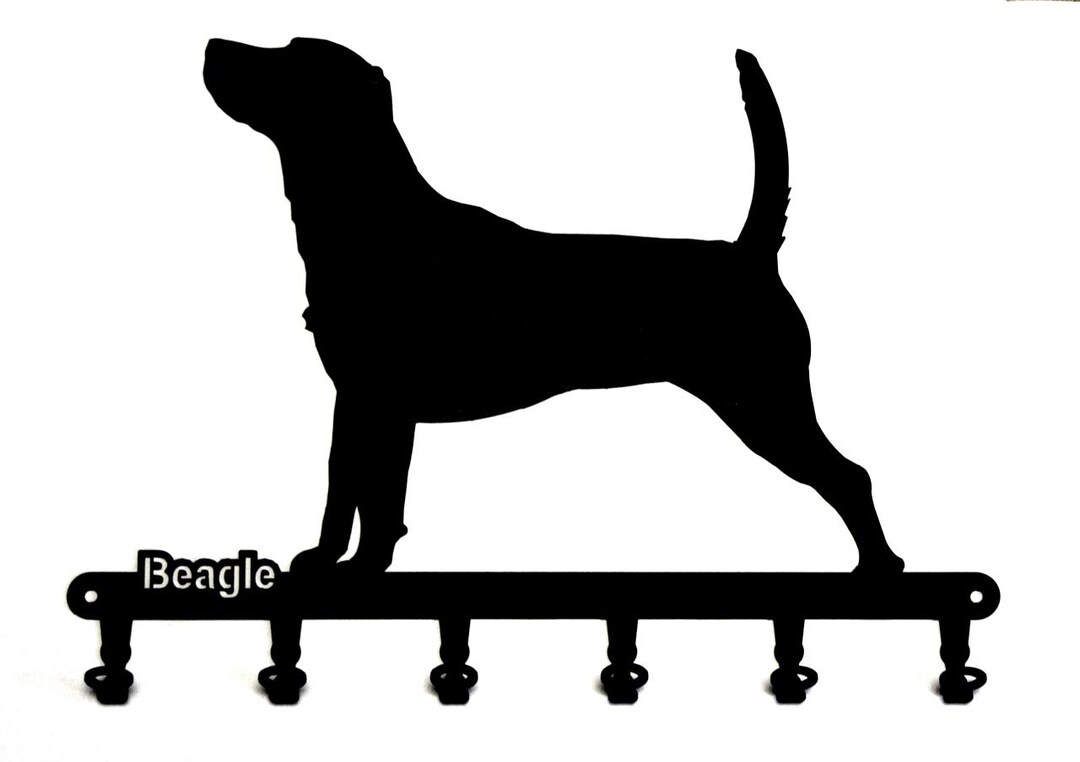 Key Rack / Hook Rail * Beagle * - Dog Breed Key Board - 6 Hooks - Metal ...