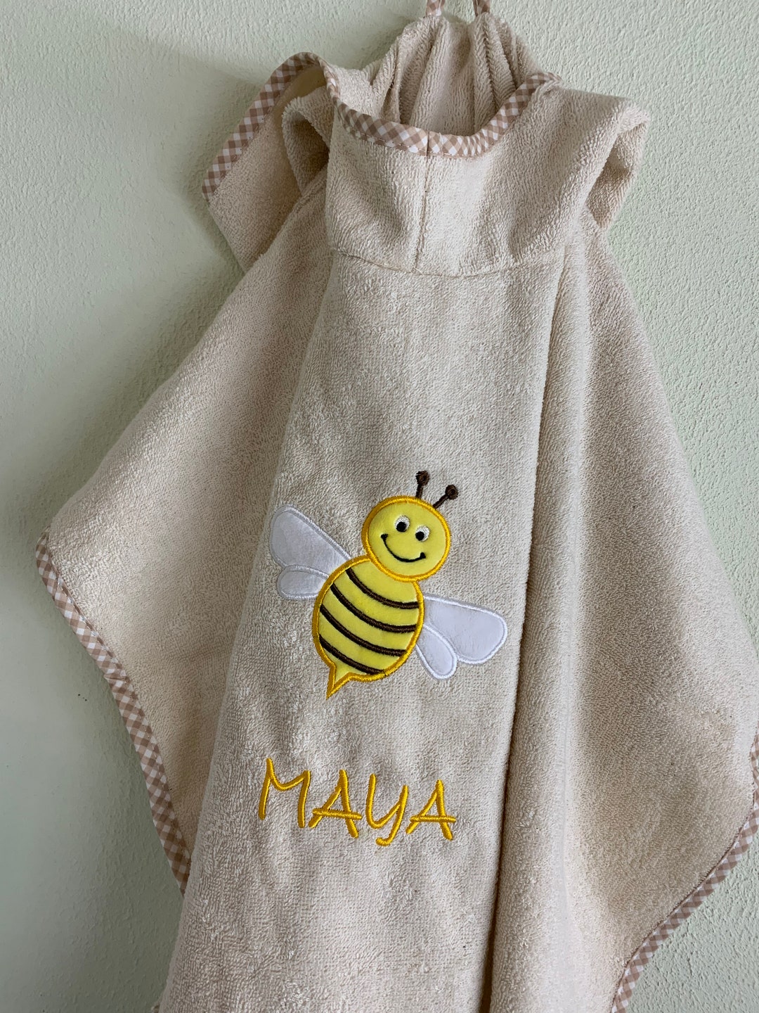 Bathing Poncho, Baby Poncho, Embroidered With Application and Name - Etsy