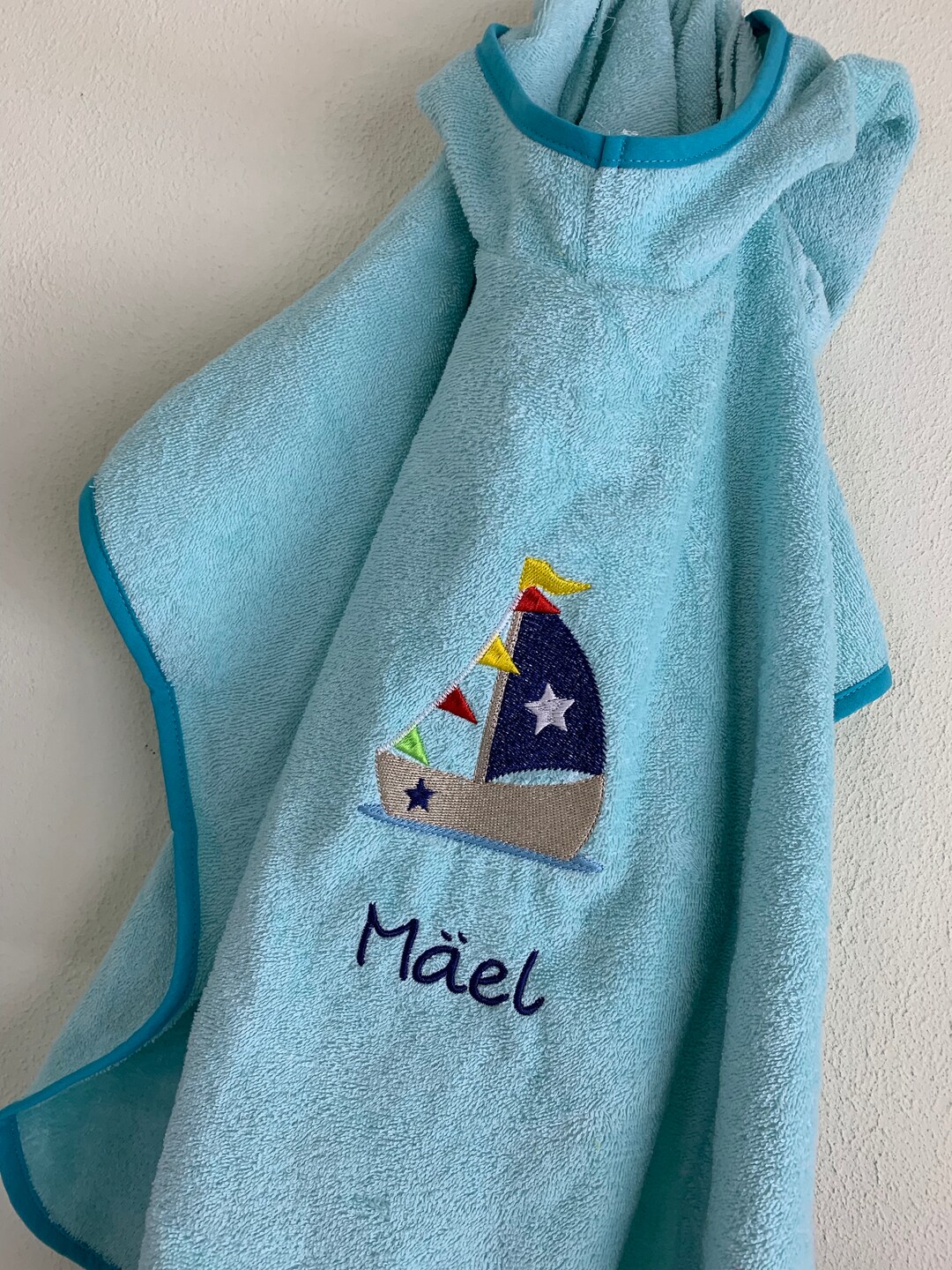 Bath Poncho, Baby Poncho, Embroidered With Application and Name - Etsy