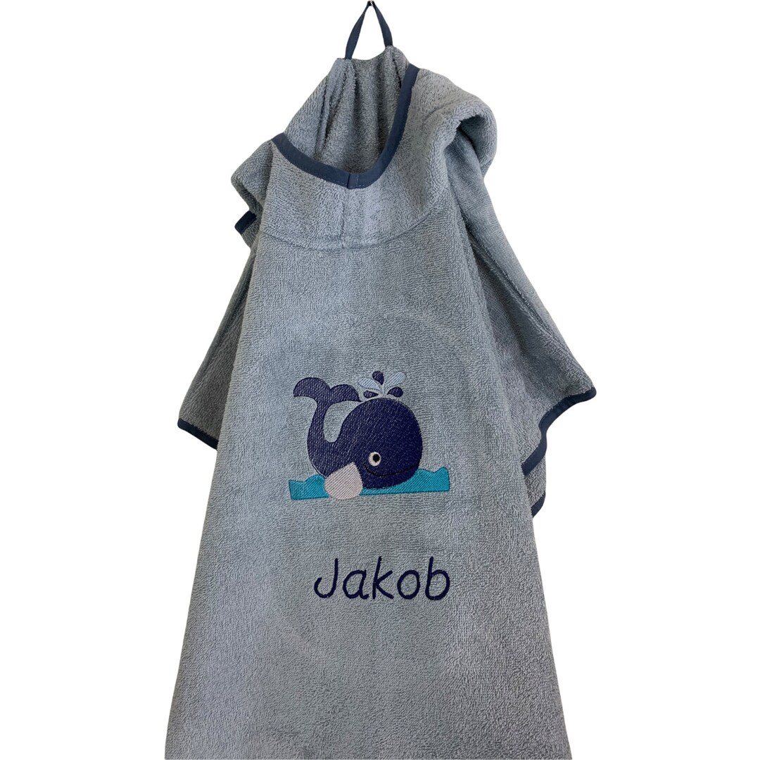 Bathing Poncho, Baby Poncho, Embroidered With Application and Name - Etsy
