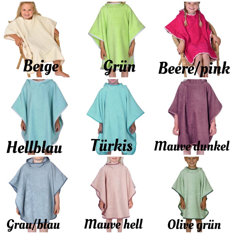 Bath Poncho, Baby Poncho, Embroidered With Rainbow and Name - Etsy