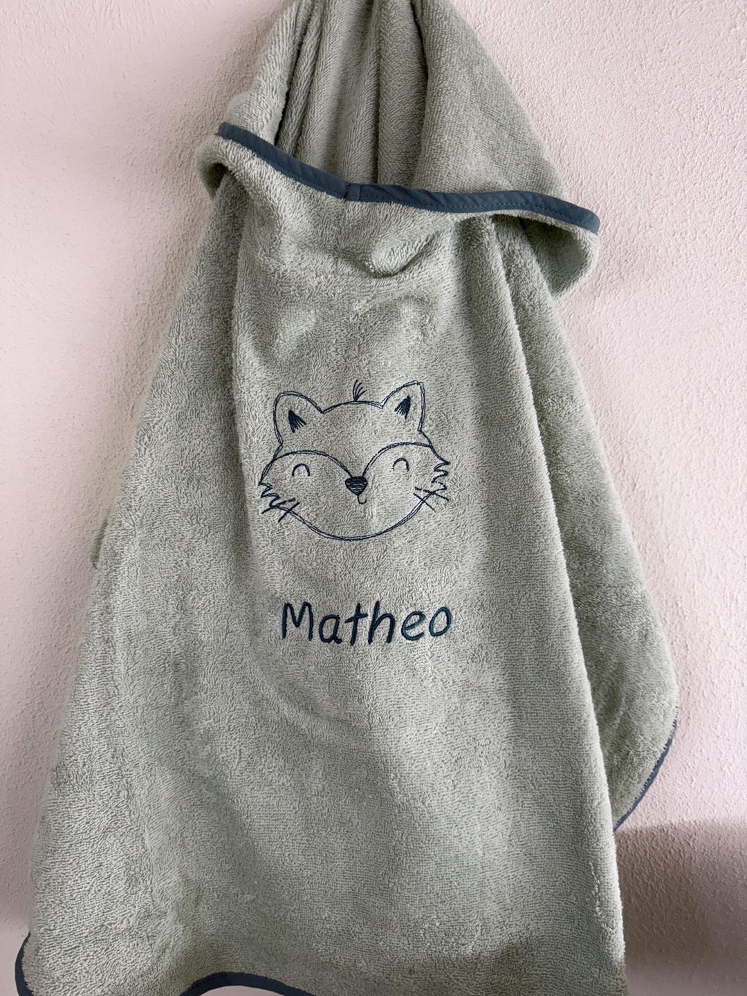 Bath Poncho, Baby Poncho, Embroidered With Appliqué and Name - Etsy