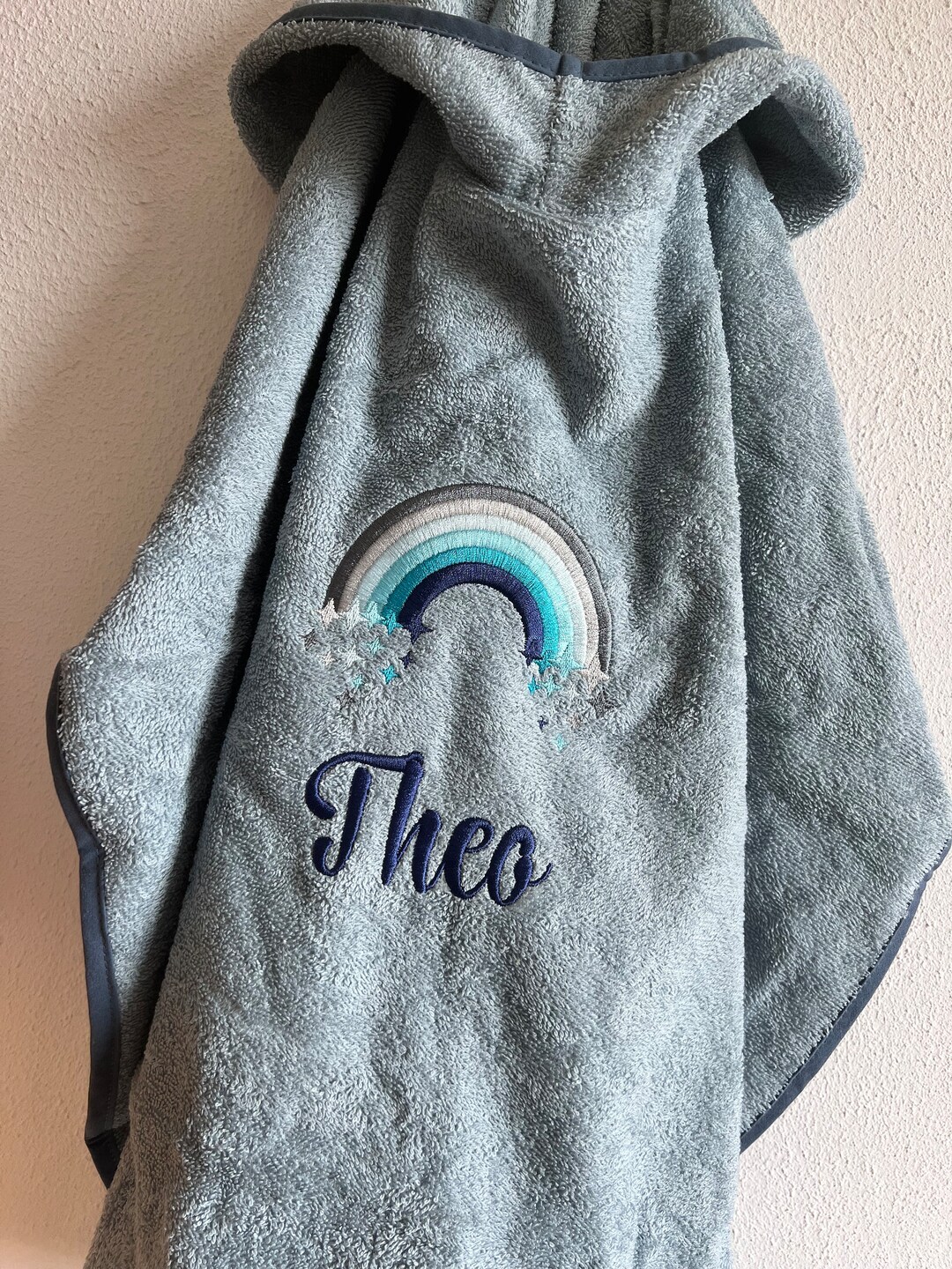 Bath Poncho, Baby Poncho, Embroidered With Application and Name - Etsy