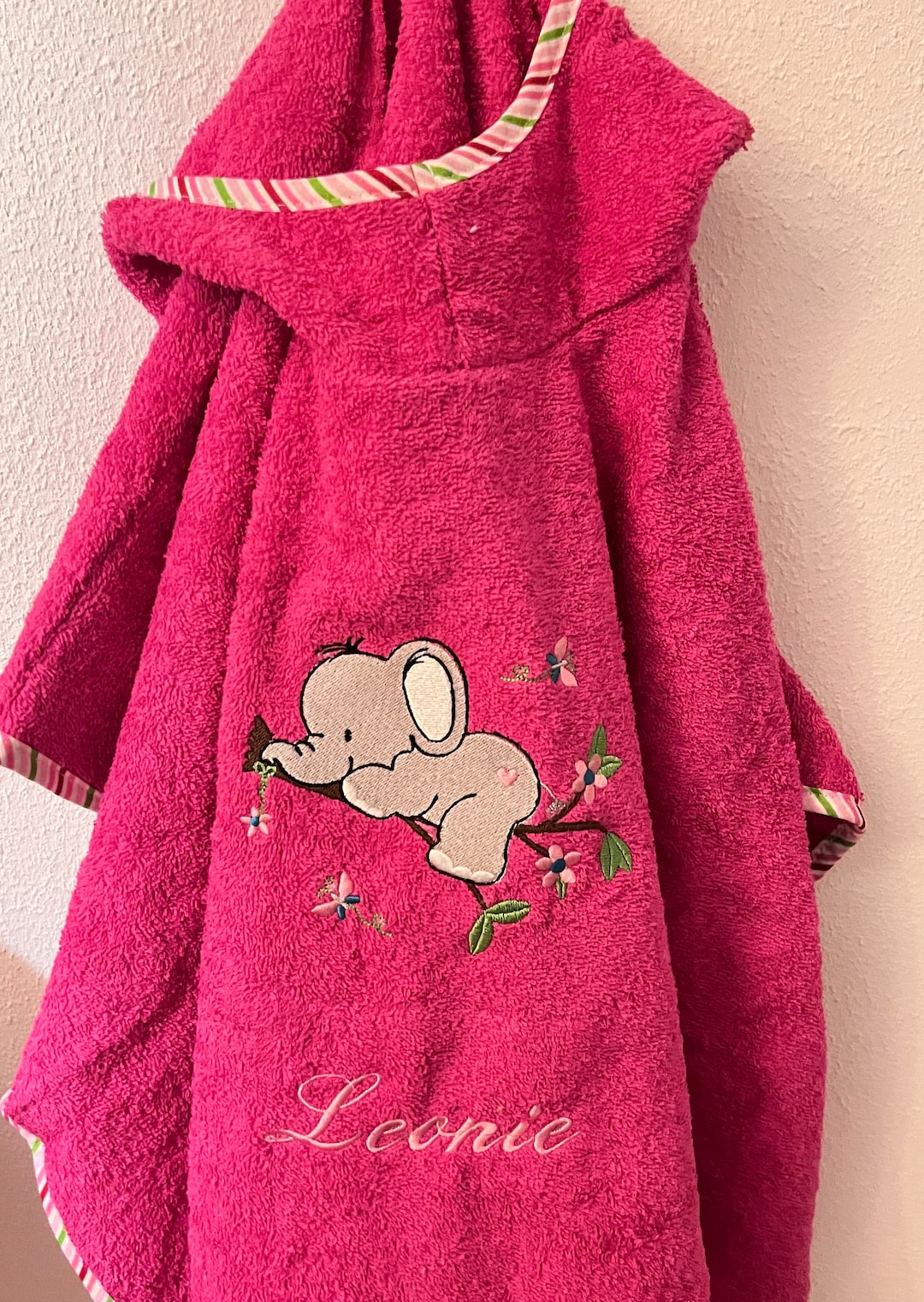 Bath Poncho, Baby Poncho, Embroidered With Appliqué and Name - Etsy