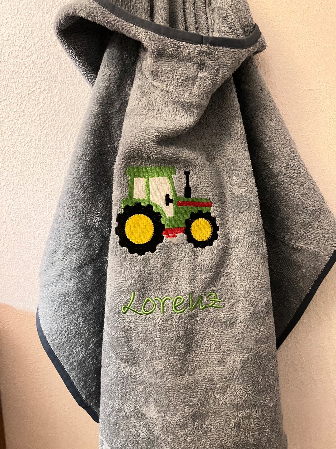 Bathing Poncho, Baby Poncho, Embroidered With Application and Name - Etsy