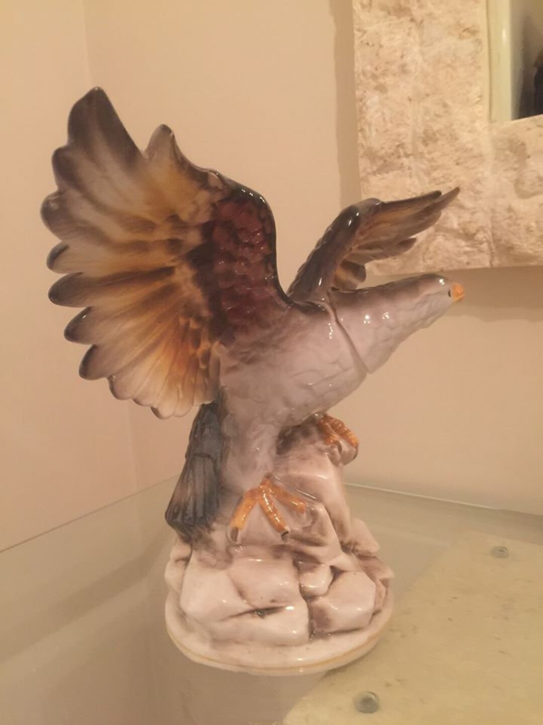 Vintage Ceramic Italian Eagle Statue - Etsy