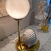 Vintage Italian Ceramic Clam/shell Lamp on Brass Gold Plate With Sphere ...