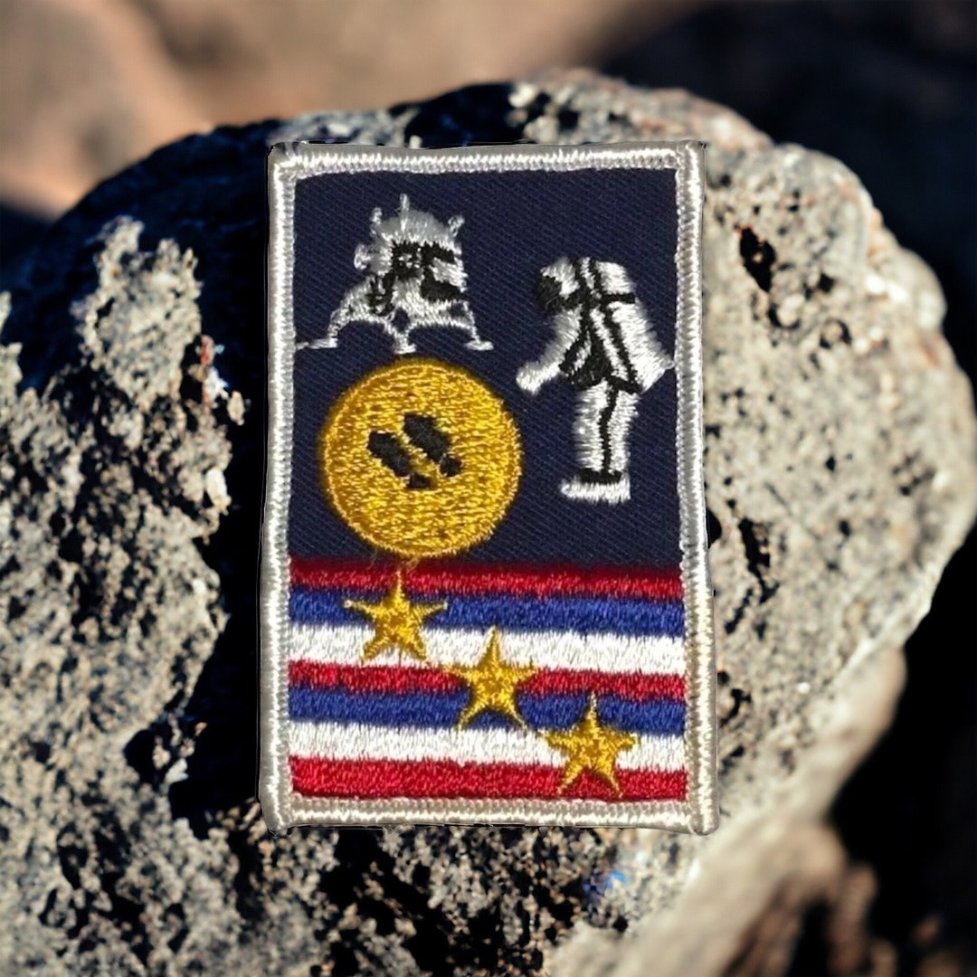 Vintage Patch Man on Moon Walk Space Mission NASA Related Patch ...