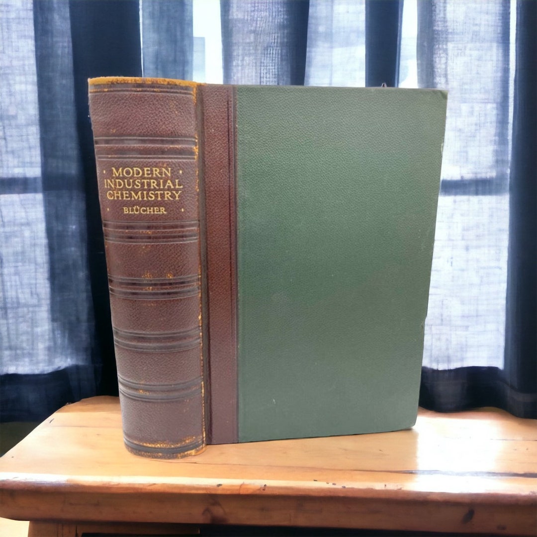 Modern Industrial Chemistry Blucher Antique Leather Book Marbled Fore ...