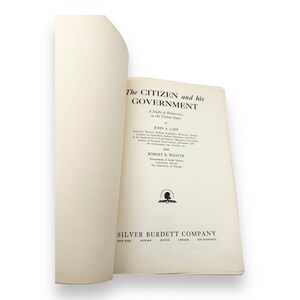 The Citizen and His Government John Lapp Andrew Weaver 1936 Illustrated ...