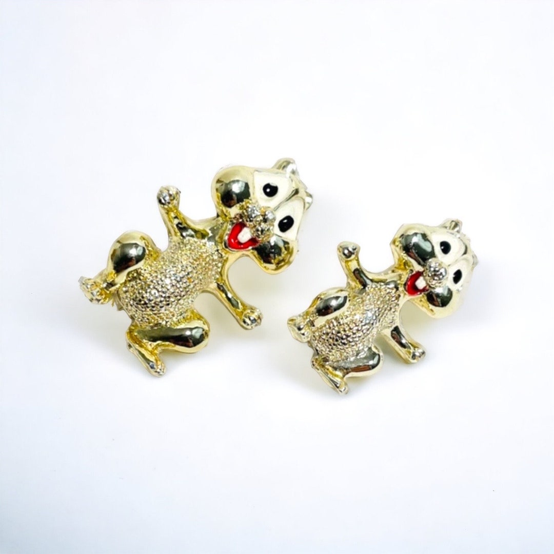 Vintage Gerry's Chipmunk Brooch Pin Set Figural Animal Painted Enamel ...