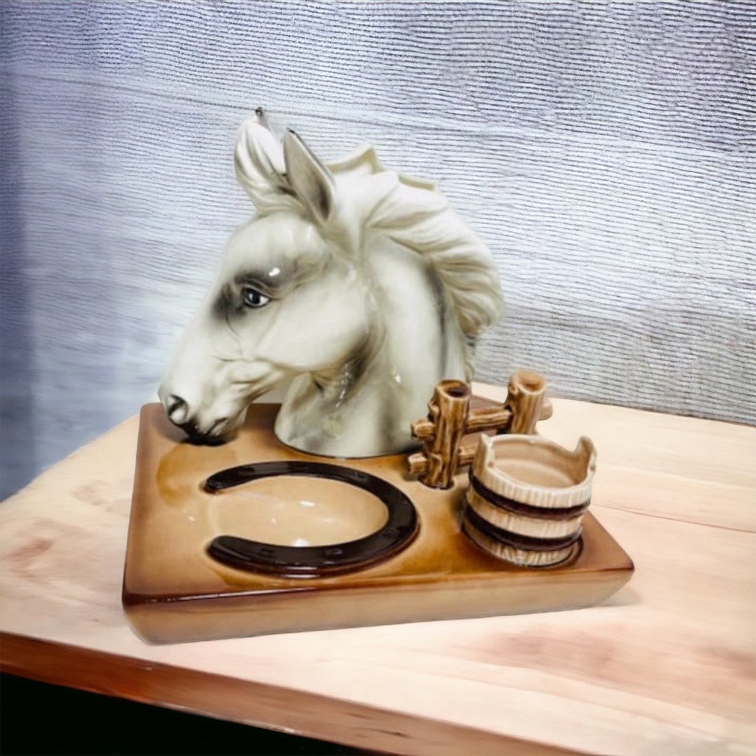 Vintage Shields Fifth Avenue Horse Head Men's Dresser Caddy Valet ...