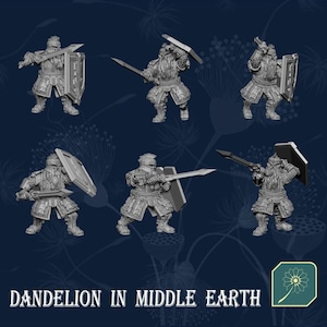 Metal Mountain Dwarf Swordsmen | Dandelion in Middle Earth | RESIN ...