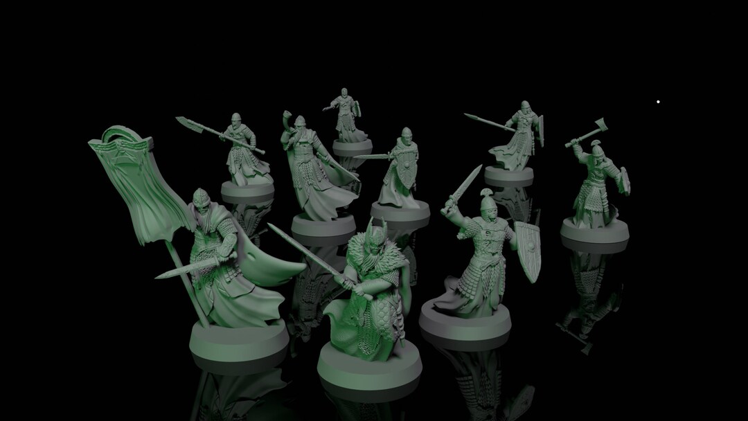 Army of Dead Men - Dismounted | Kzk Minis | RESIN | Undead Soldiers ...