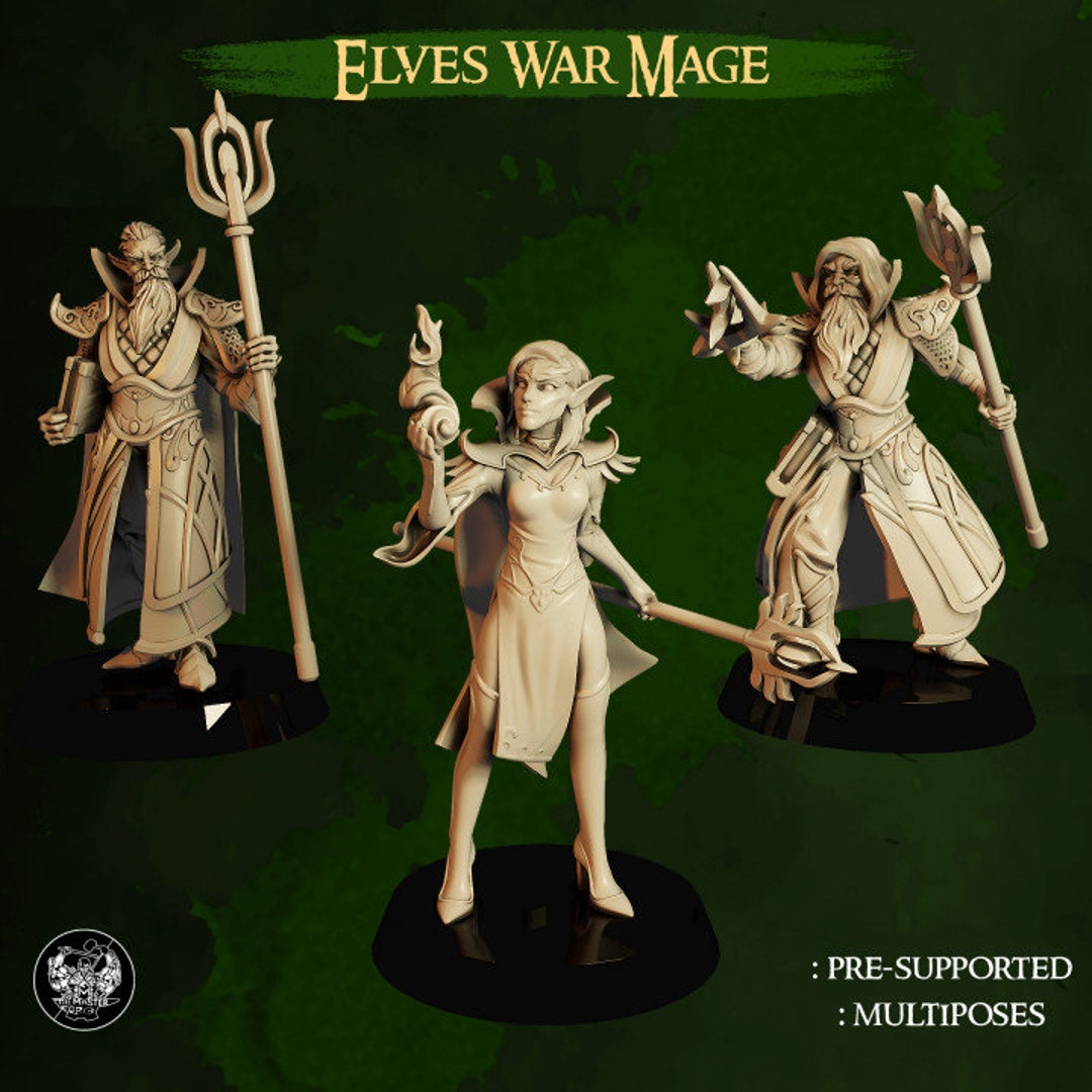 High Elves War Mages | the Master Forge | RESIN | High Elven Infantry ...