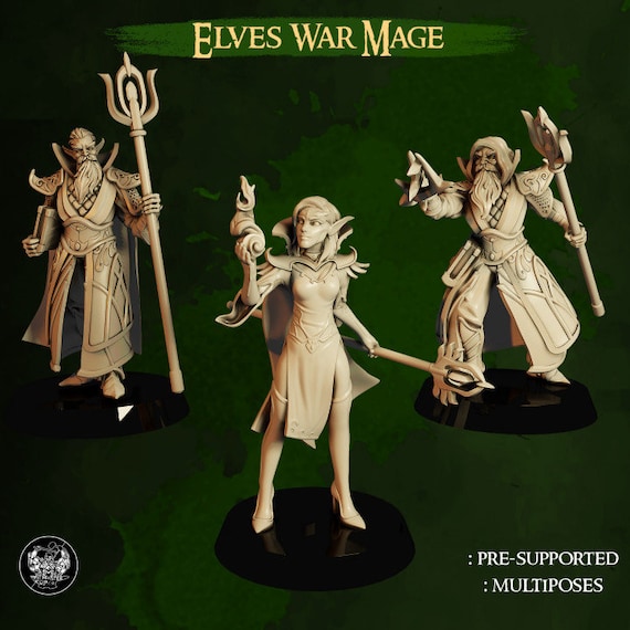 High Elves War Mages the Master Forge RESIN High Elven - Etsy