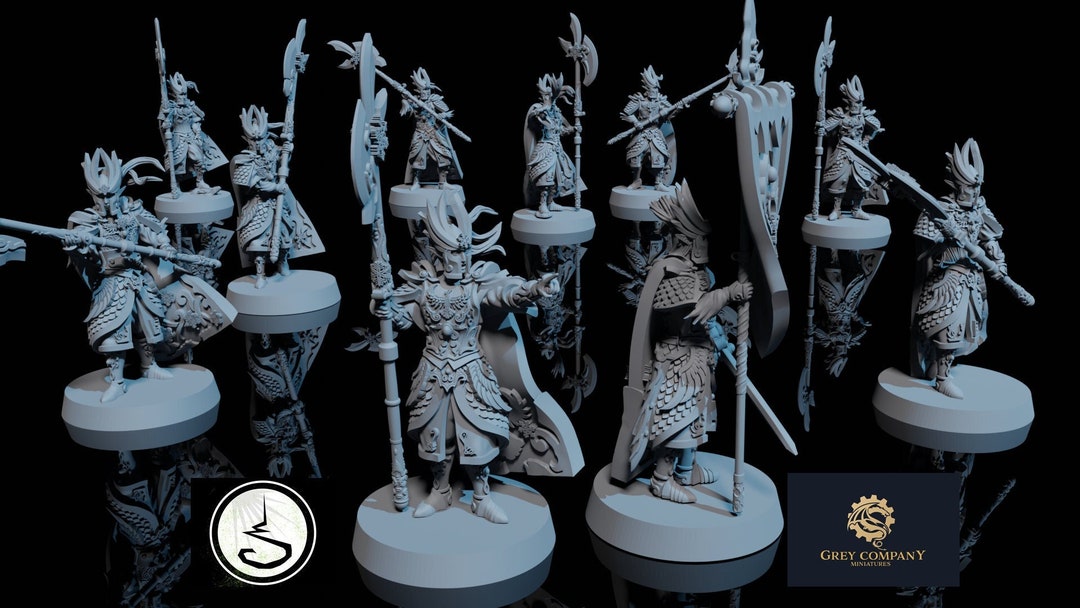 High Elves Phoenix Guard | Holo Miniatures | RESIN | Forest Elven ...