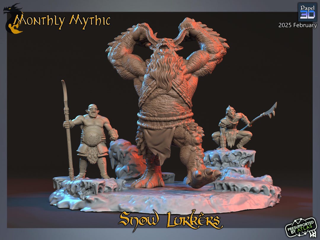 Snow Lurkers | Papel 3d | RESIN | Lord of the Rings | Snow Trolls ...