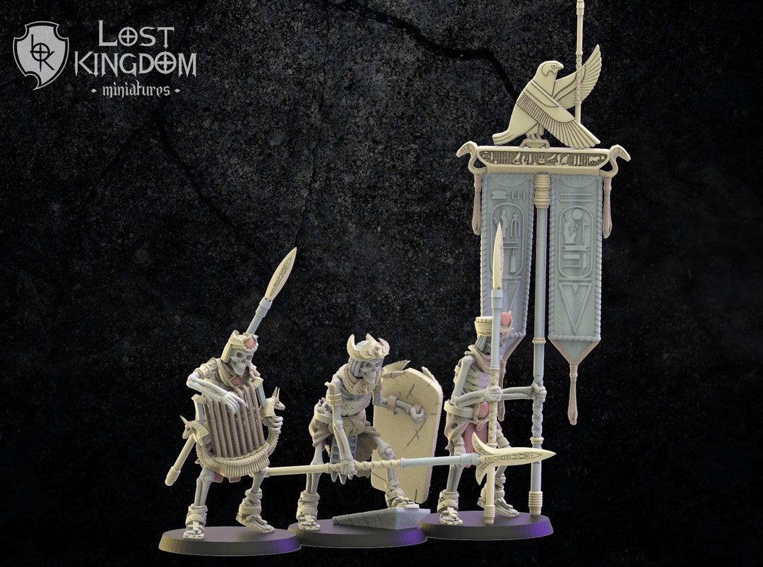 Hurus Spearmen Command Undying Dynasties Lost Kingdom Miniatures RESIN ...