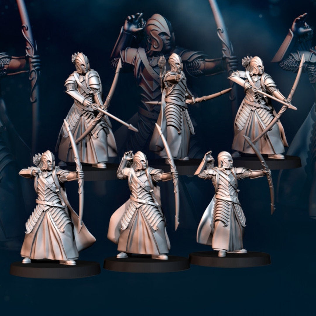 Bloody Elf Archers | Davale Games | RESIN | Lord of the Rings | Noldor ...