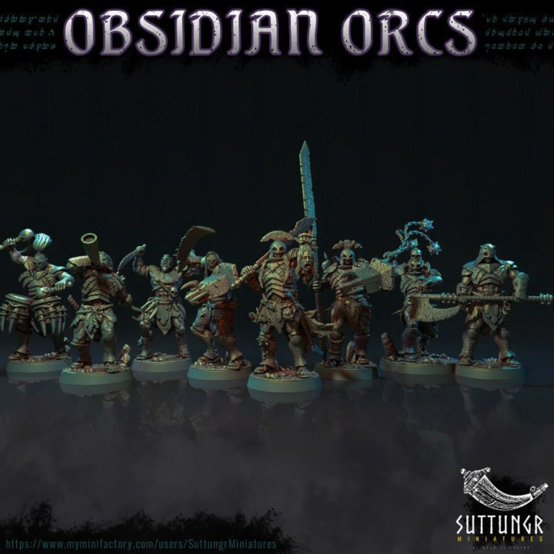 Obsidian Orcs Suttungr RESIN Servants of the Dark Lord Fantasy RPG ...