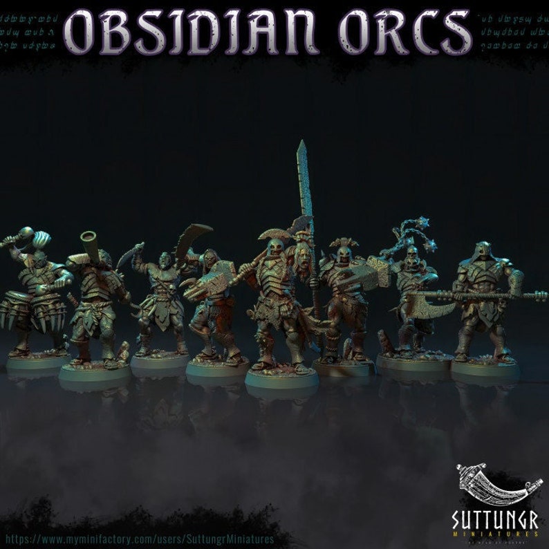 Obsidian Orcs Suttungr RESIN Servants of the Dark Lord - Etsy