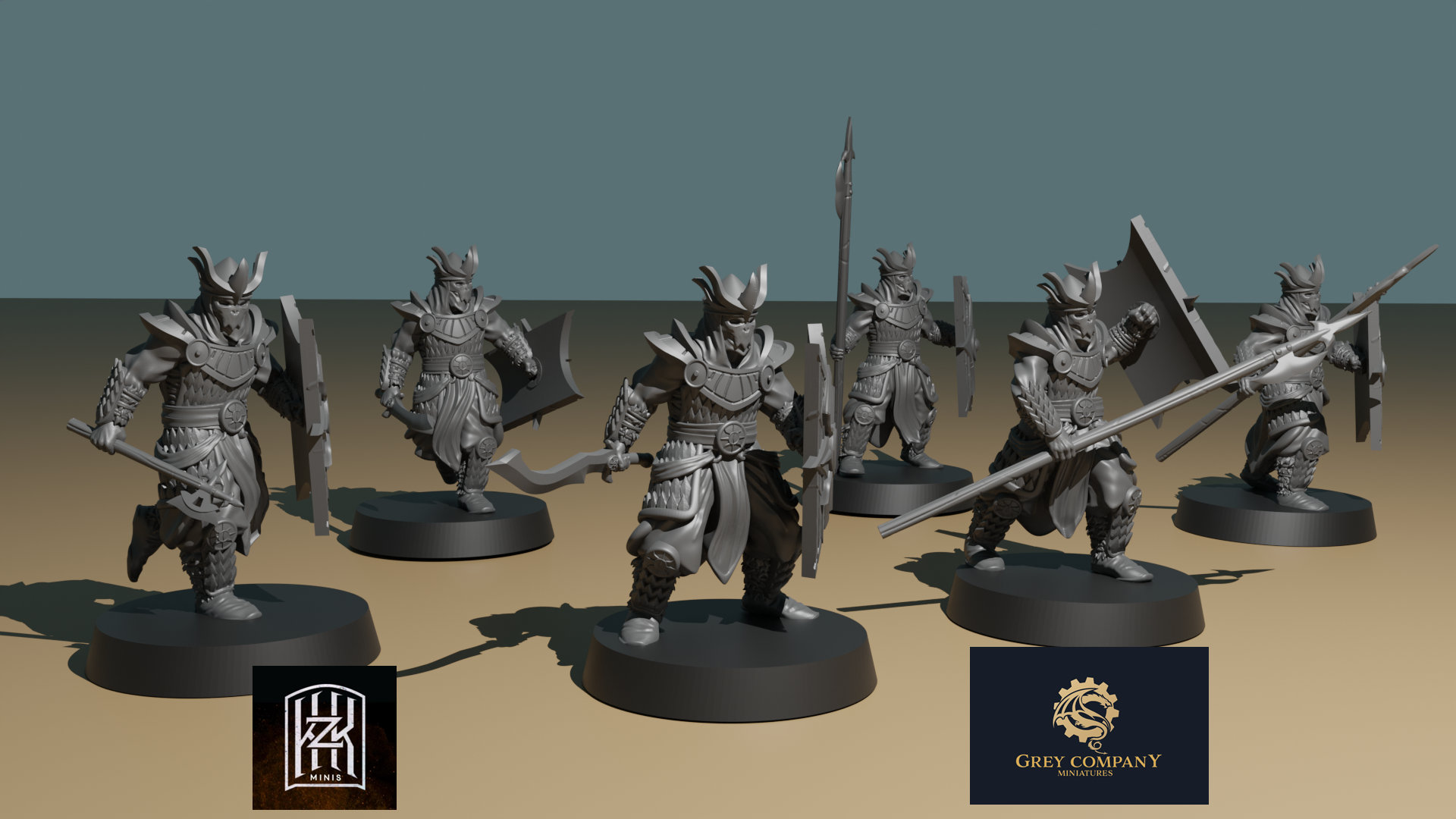 Easterling Dragon Guards | Kzk Minis | RESIN | Soldiers of Rhun | Lord ...