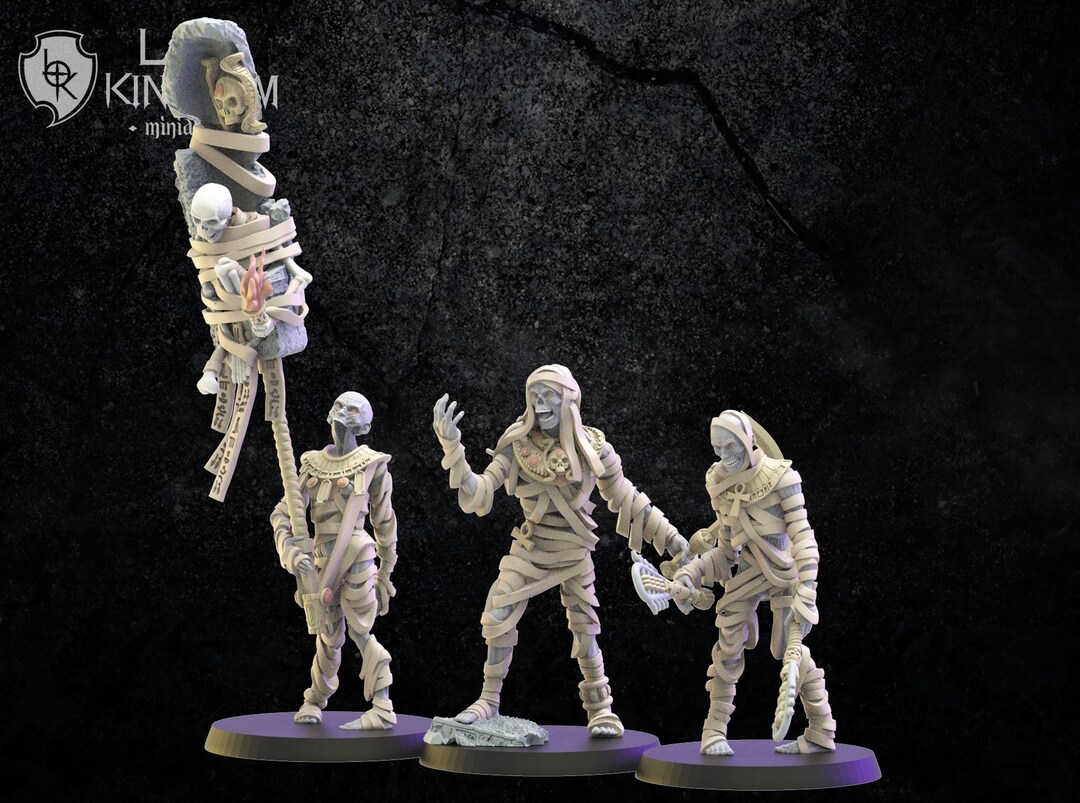 Damned Regiment Command Group Undying Dynasties Lost Kingdom Miniatures ...