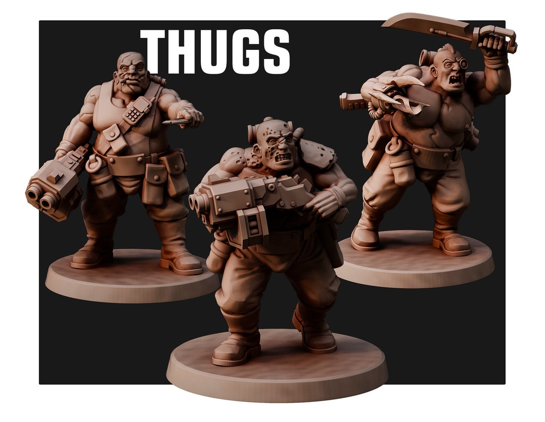 Sci-fi Ogre Thugs | Red Pilgrim Miniatures | Imperial Soldiers ...