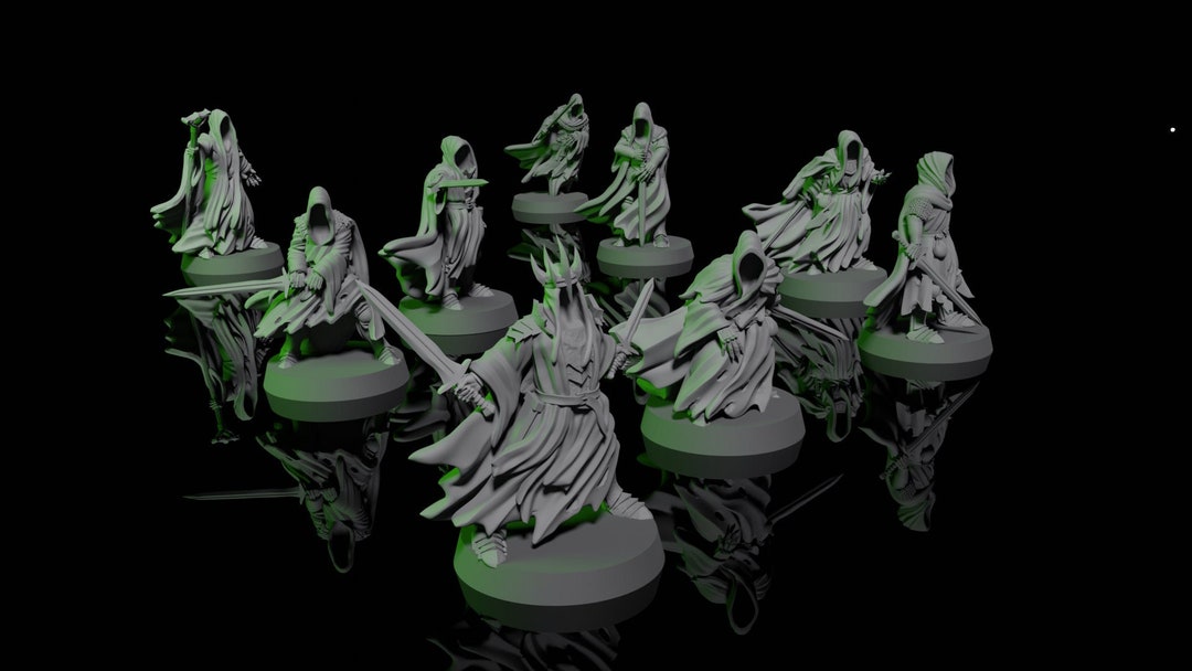 The Nine Wraiths (dismounted) | Kzk Minis | RESIN | Forces of the Dark ...